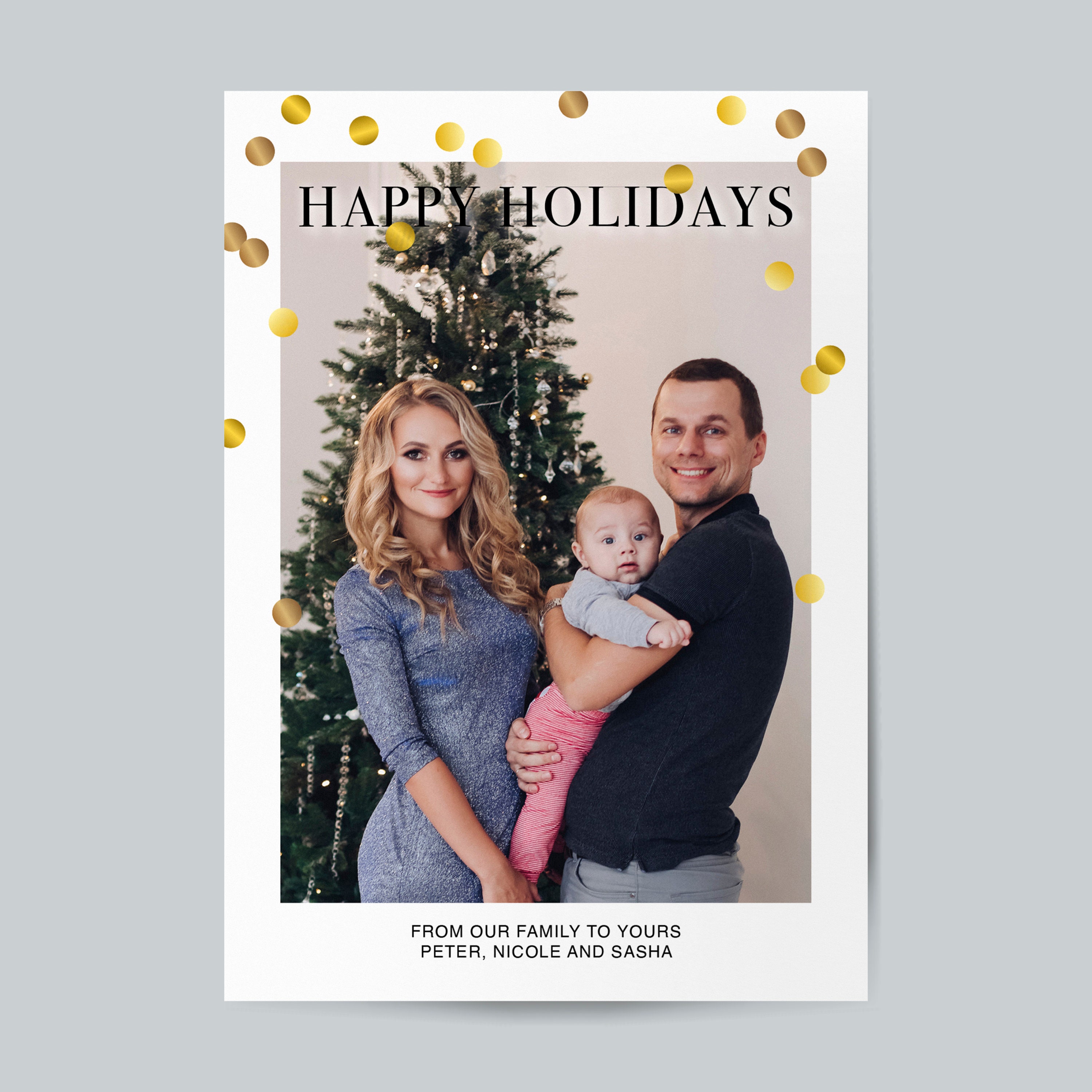 Happy Holidays Family Card