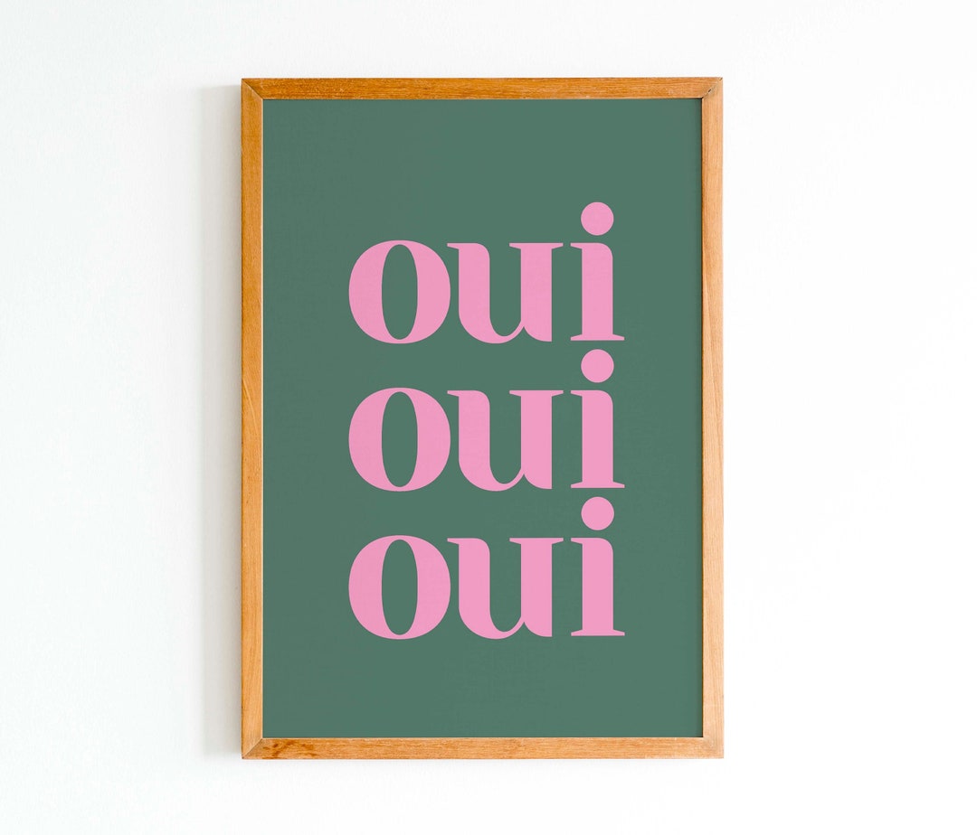 Digital Download Oui Oui Oui Print, Printable French Toilet Humour ...