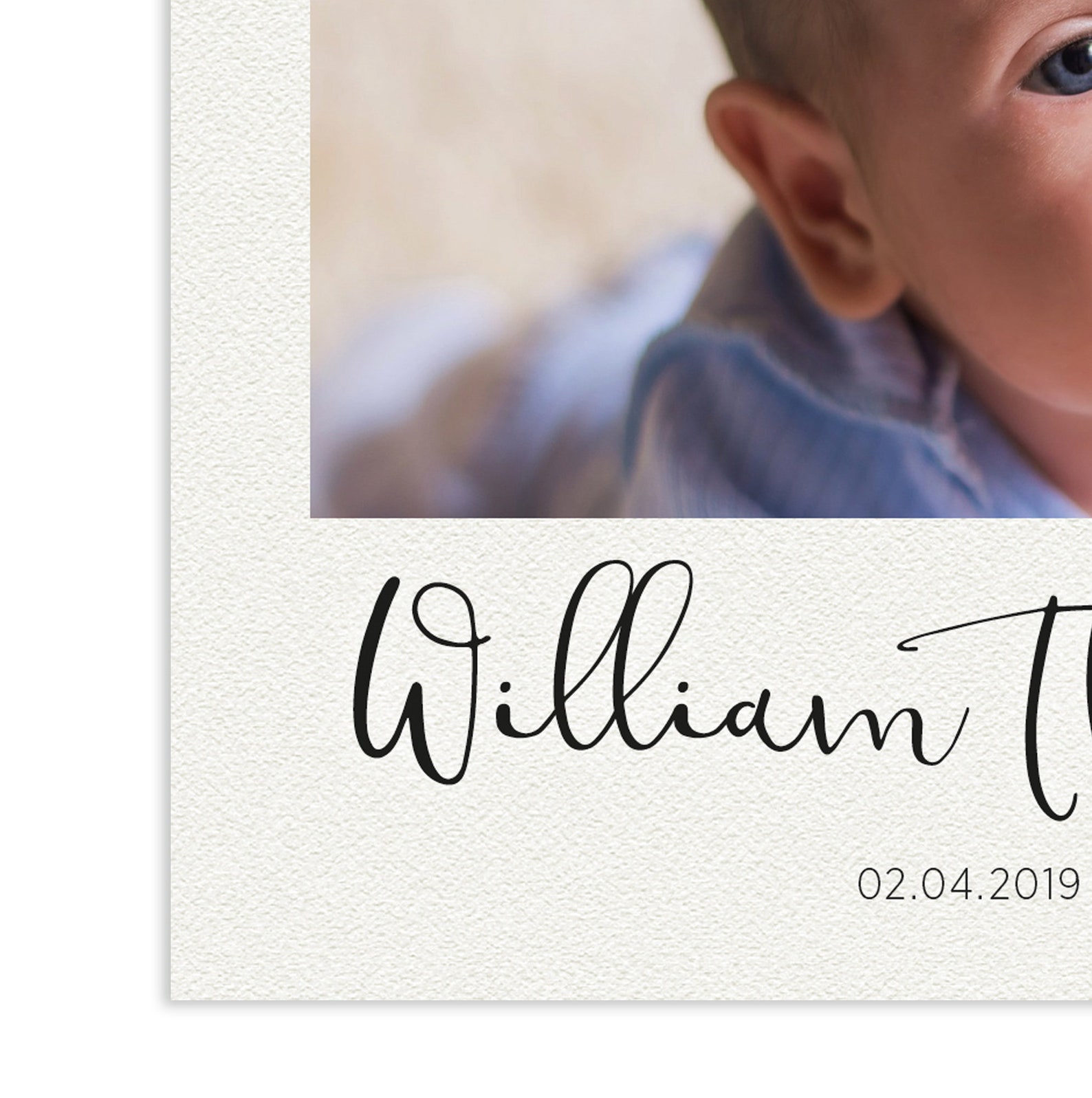 Newborn printed postcard with photo and birth details custom | Etsy