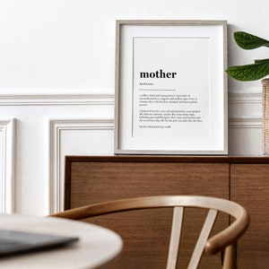 Digital Download Mother Definition Print, Printable Mama Poster Gift ...