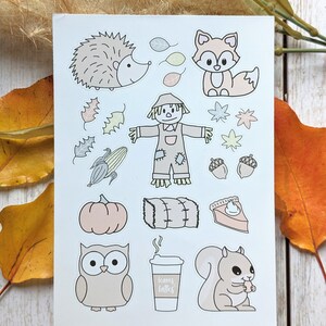 Fall Faves Sticker Sheet 20 Vinyl Stickers Journal - Etsy
