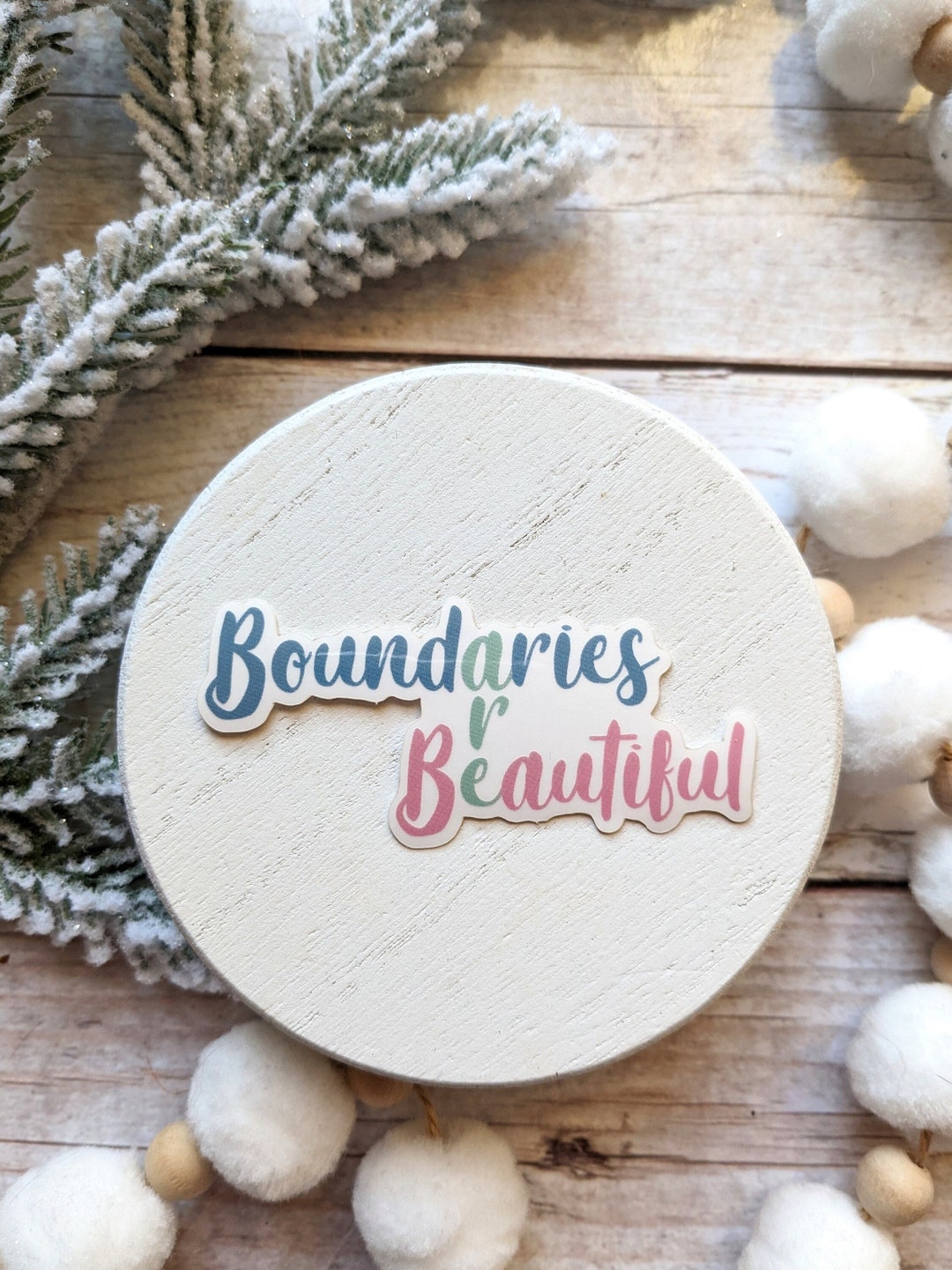 Boundaries Are Beautiful Sticker | Die Cut Vinyl Weatherproof ...