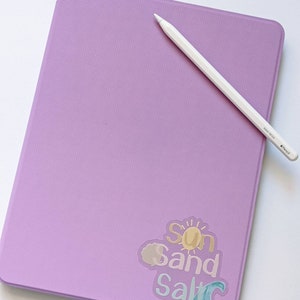 Sun. Sand. Salt. | Beach Sticker | Die Cut Transparent Vinyl ...