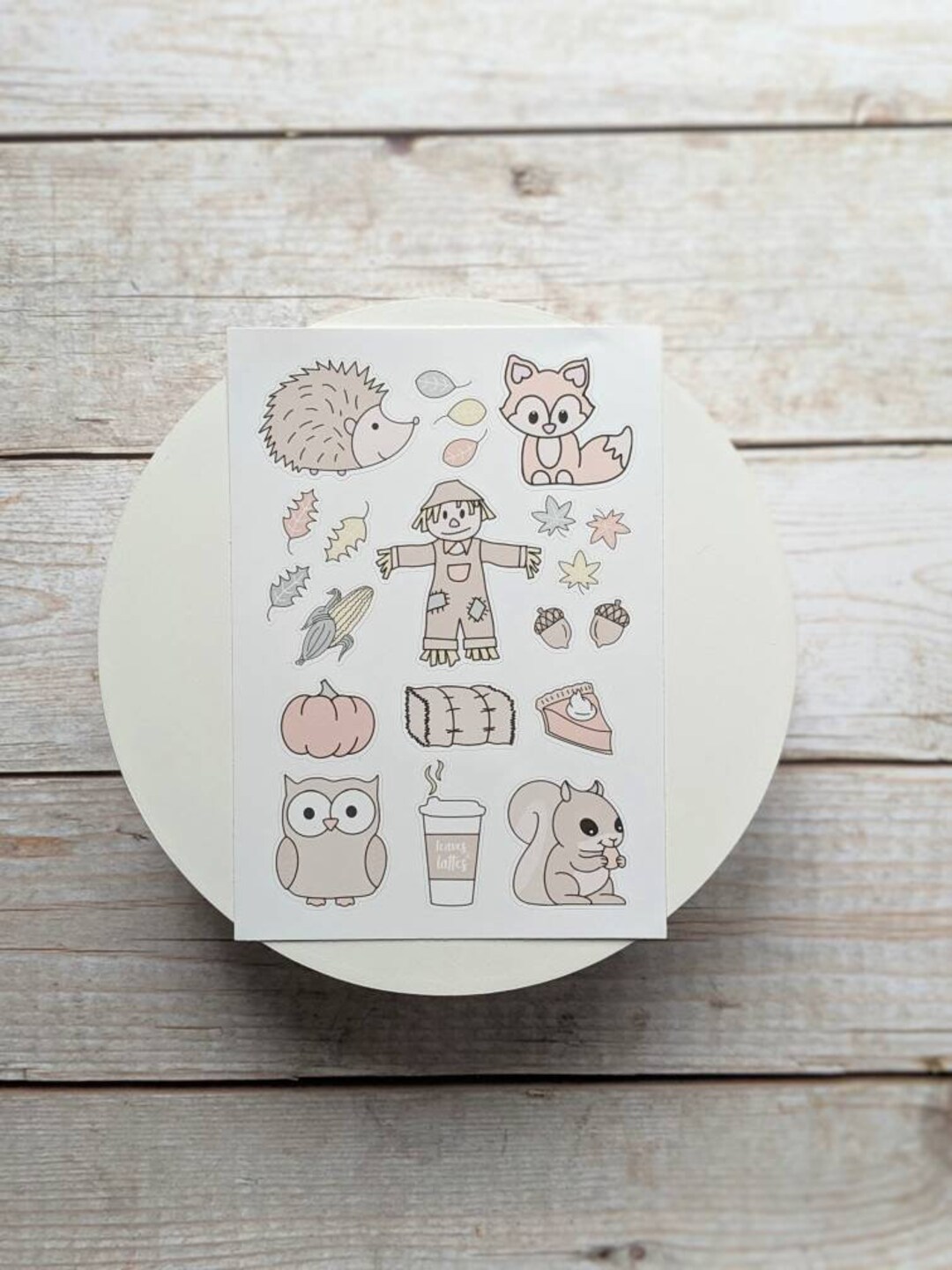 Fall Faves Sticker Sheet | 20 Vinyl Stickers | Journal, Planner ...