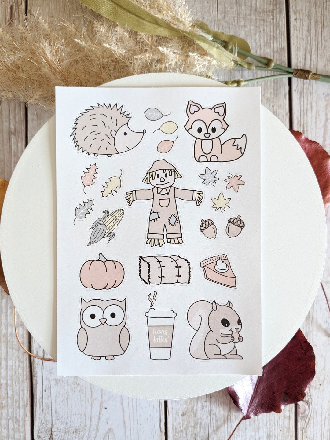 Fall Faves Sticker Sheet 20 Vinyl Stickers Journal - Etsy