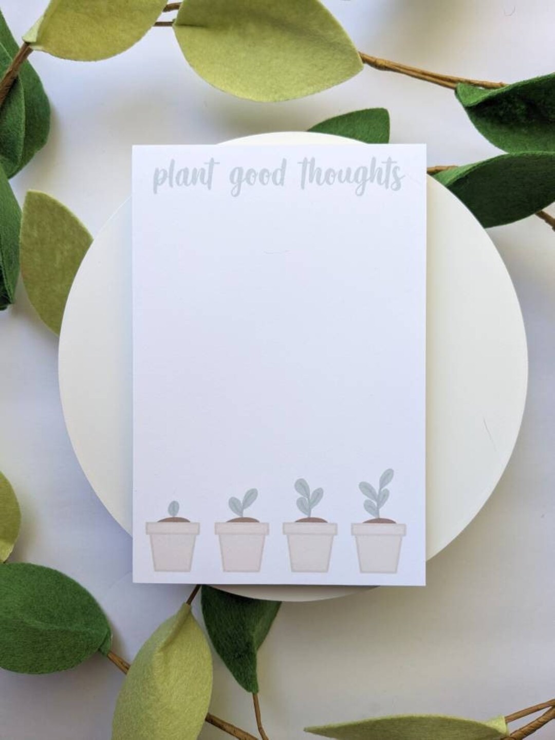 Plant Good Thoughts Notepad | 4x6 50 Page Premium Notepad - Etsy