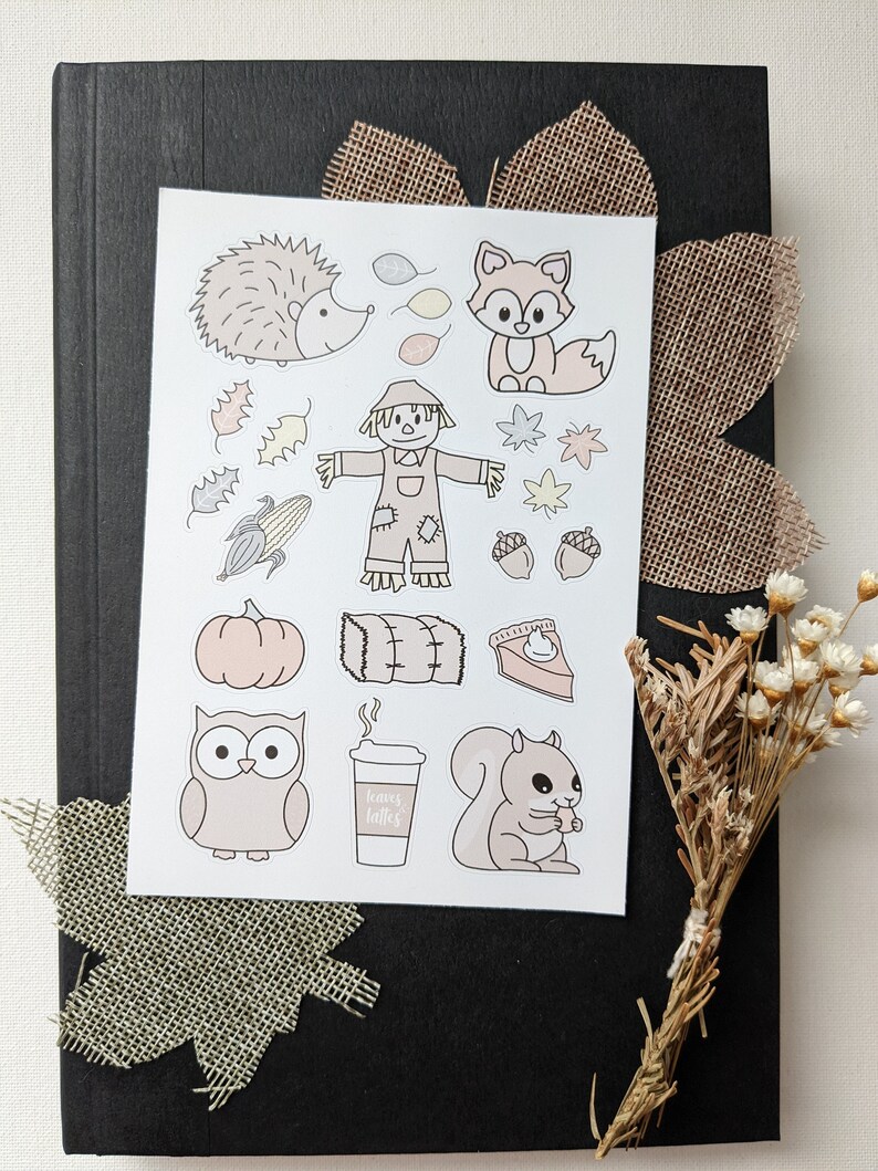 Fall Faves Sticker Sheet 20 Vinyl Stickers Journal - Etsy