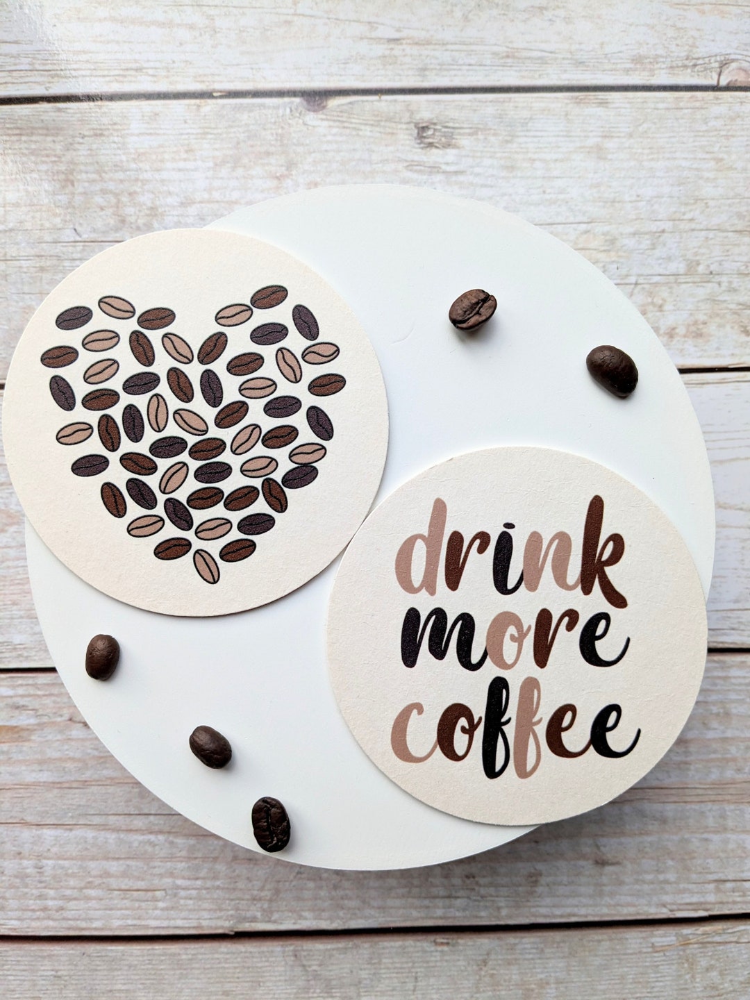 Coffee Connoisseur Coaster Set | Drink More Coffee and Coffee Bean ...