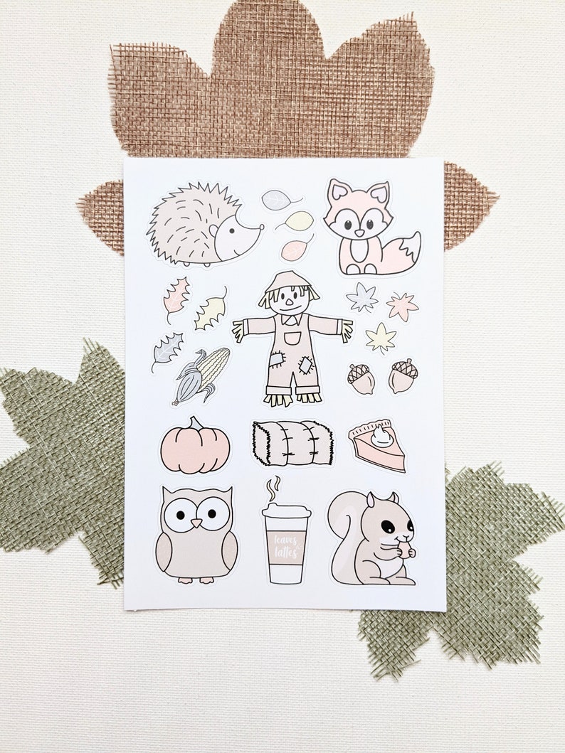 Fall Faves Sticker Sheet 20 Vinyl Stickers Journal - Etsy