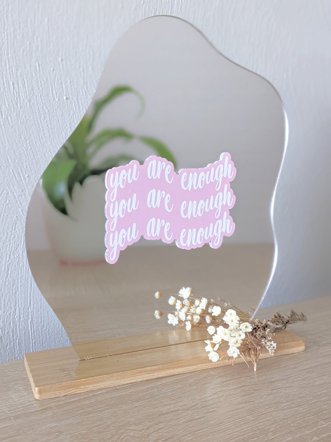 You Are Enough Mirror Cling Reusable and Removable Static - Etsy