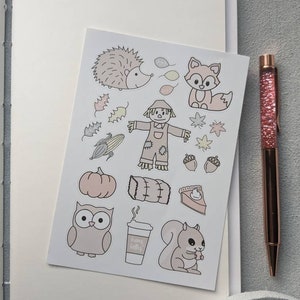 Fall Faves Sticker Sheet | 20 Vinyl Stickers | Journal, Planner ...