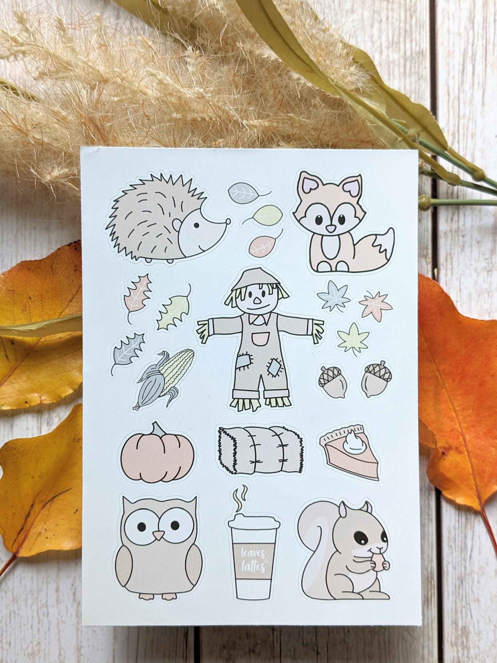 Fall Faves Sticker Sheet 20 Vinyl Stickers Journal - Etsy