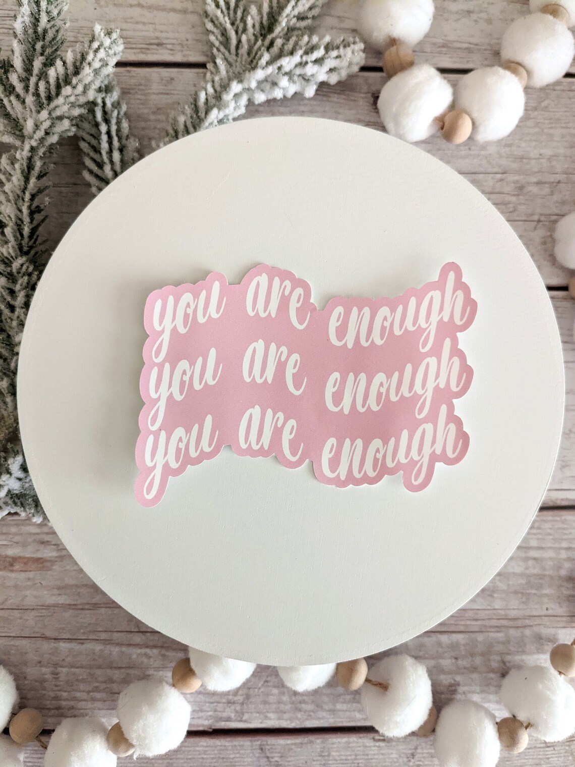 You Are Enough Mirror Cling Reusable and Removable Static - Etsy