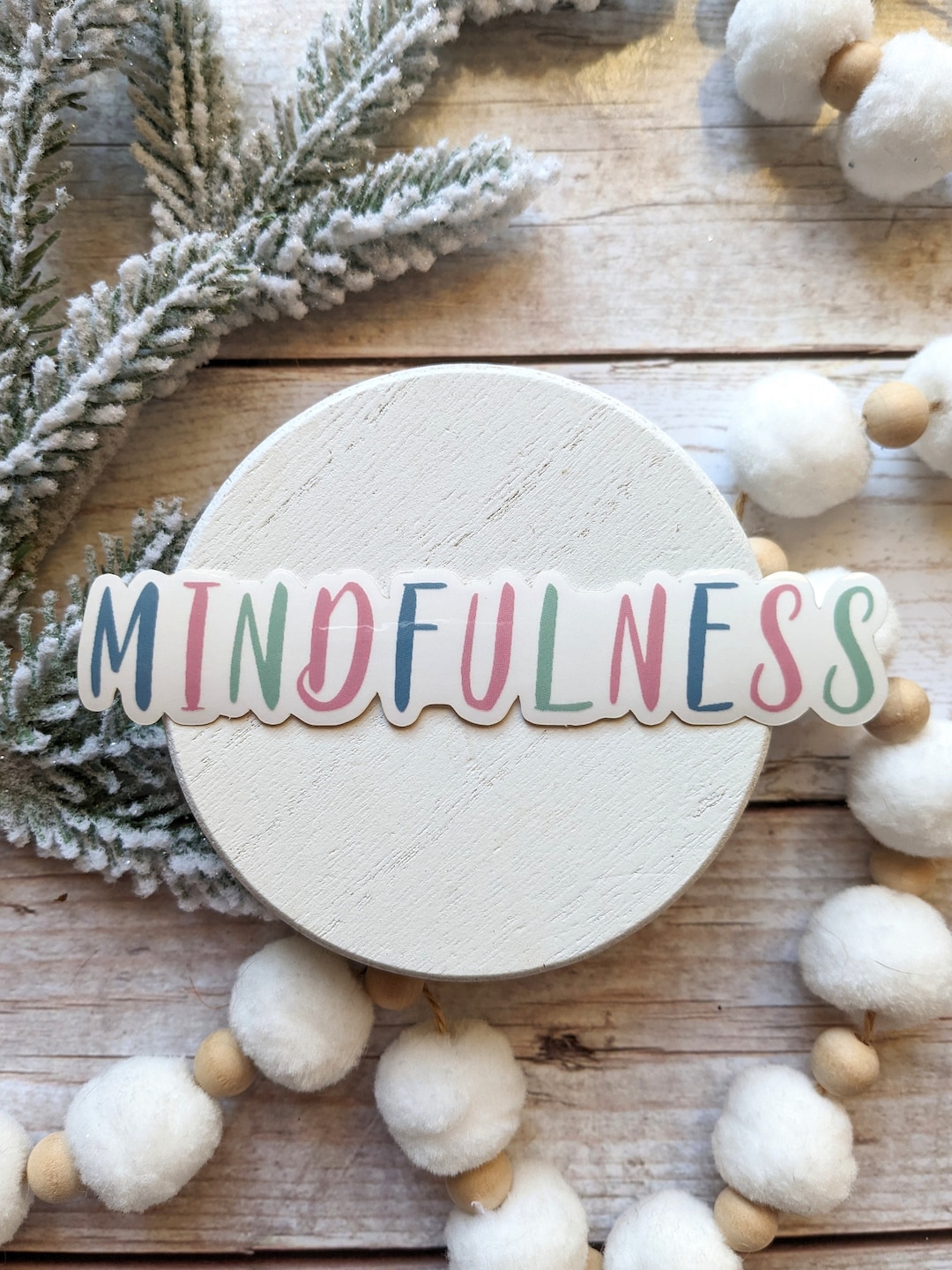 MINDFULNESS Sticker | Transparent Weatherproof Vinyl Sticker - Etsy