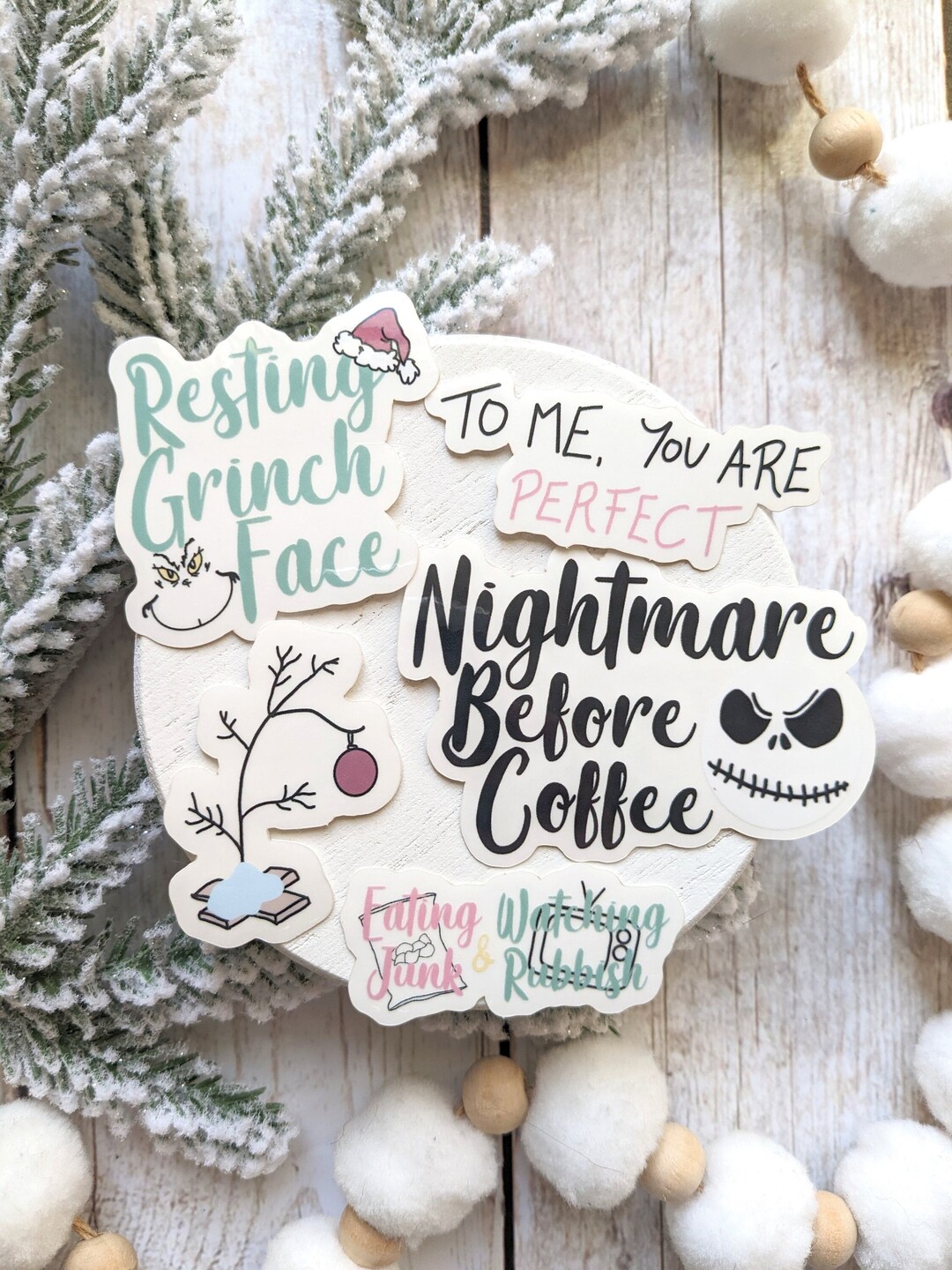 Christmas Movie Sticker Bundle | 5 Christmas Movie Inspired Transparent ...