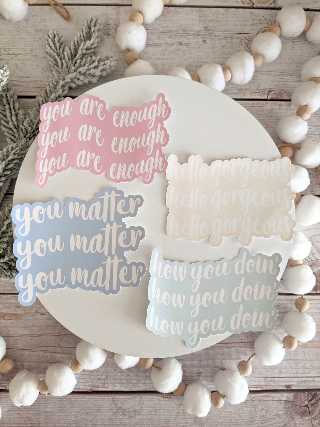 Mirror Decal Bundle | 4 Static Clings Bundle | Removable and Reusable ...