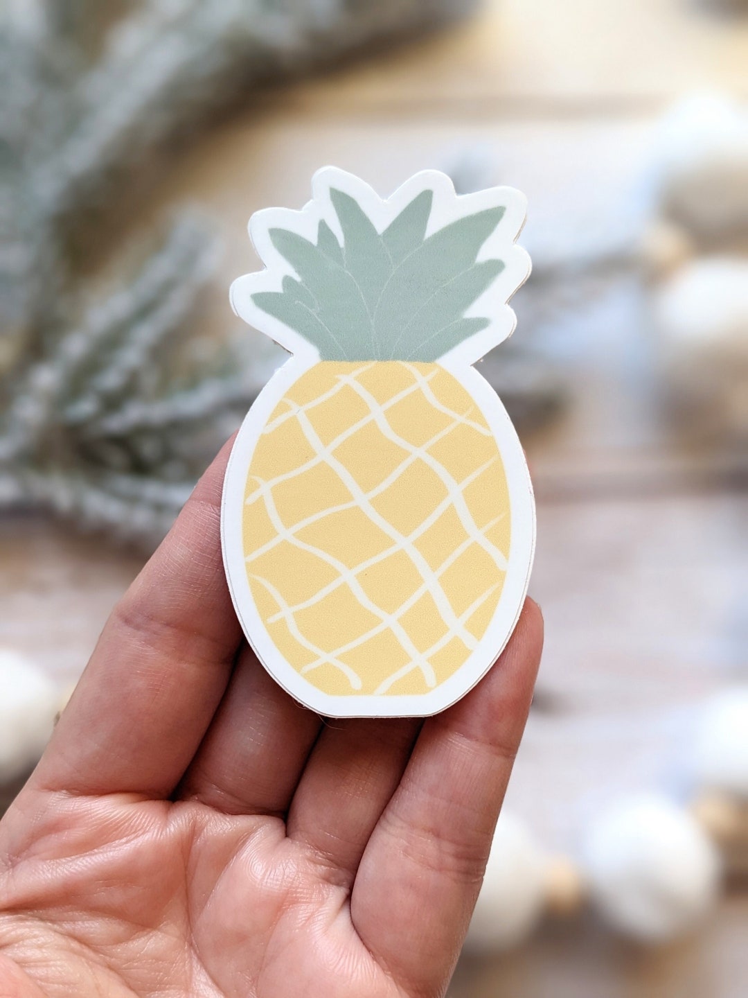 Pineapple Sticker | Die Cut Weatherproof Vinyl Sticker - Etsy