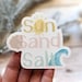 Sun. Sand. Salt. Beach Sticker Die Cut Transparent Vinyl Weatherproof ...