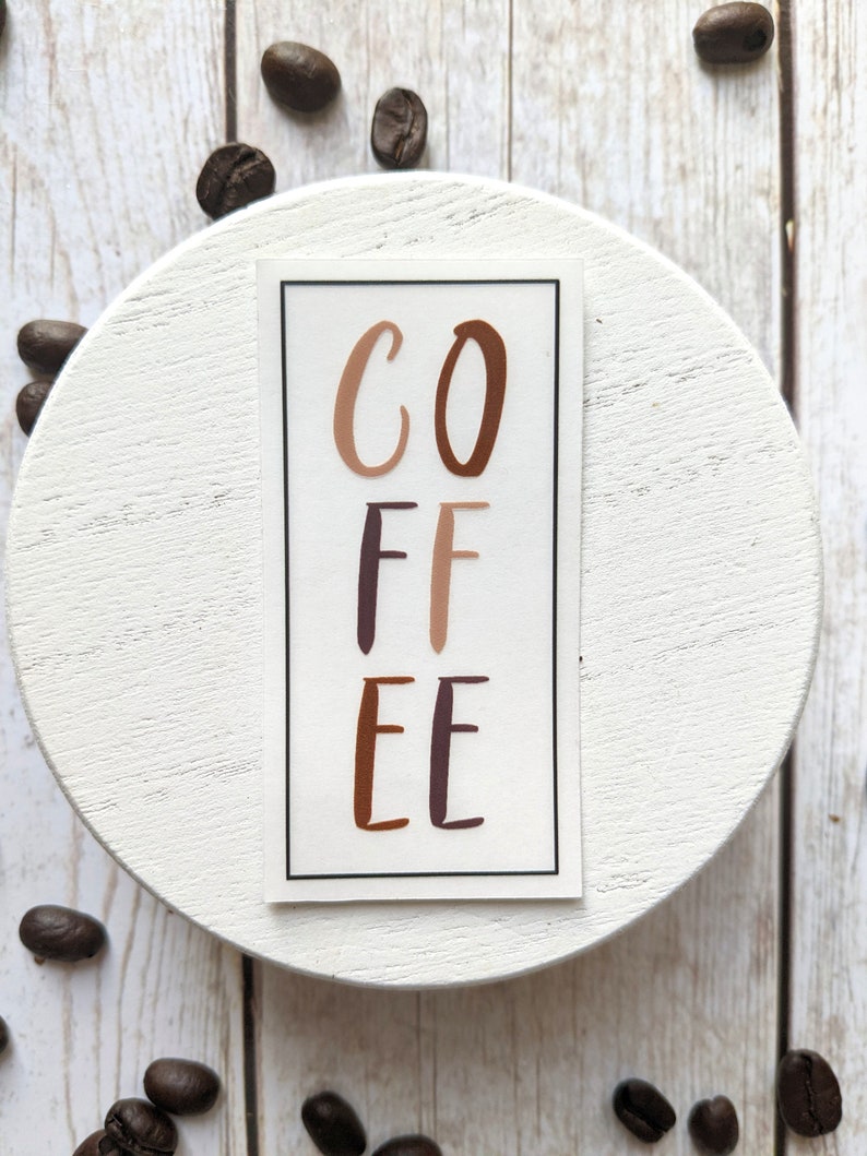 COFFEE Vinyl Sticker Transparent Background Weatherproof - Etsy