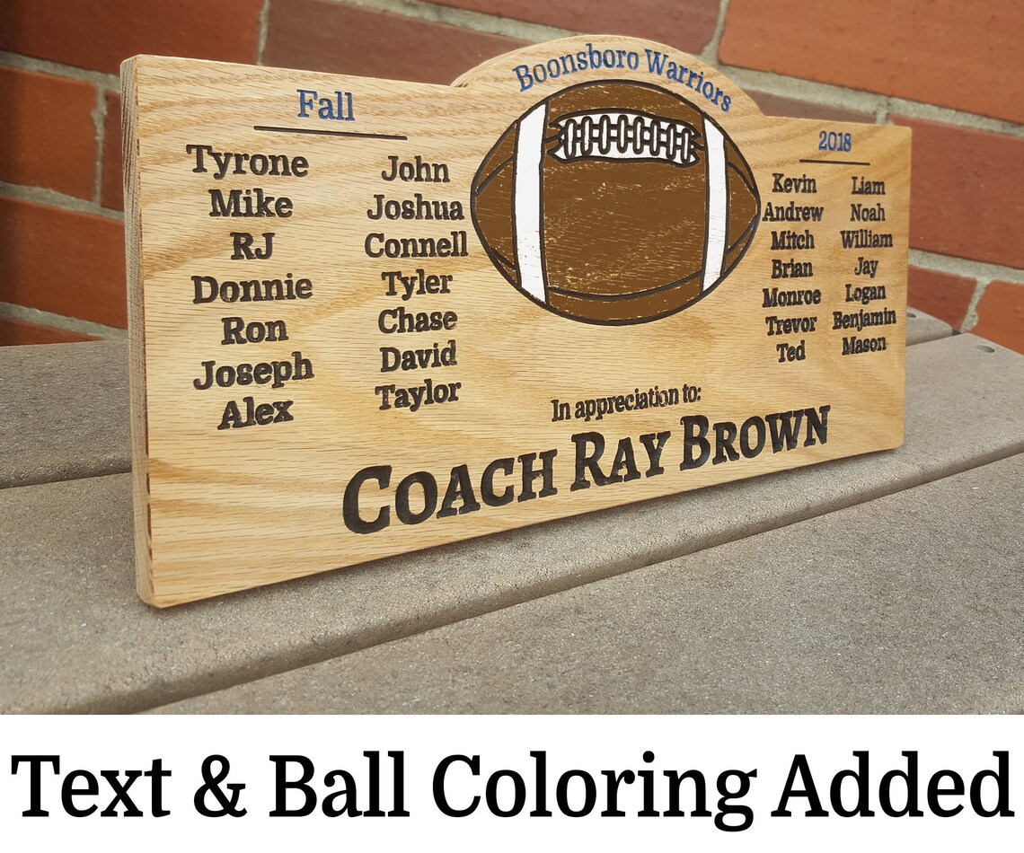 Sponsor Coach Thank You Gift Plaque Appreciation Sign Engraved - Etsy