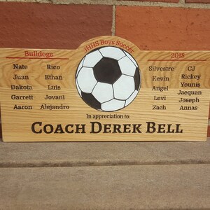 Coach Thank You Gift Plaque Appreciation Sign Engraved Routed Oak ...