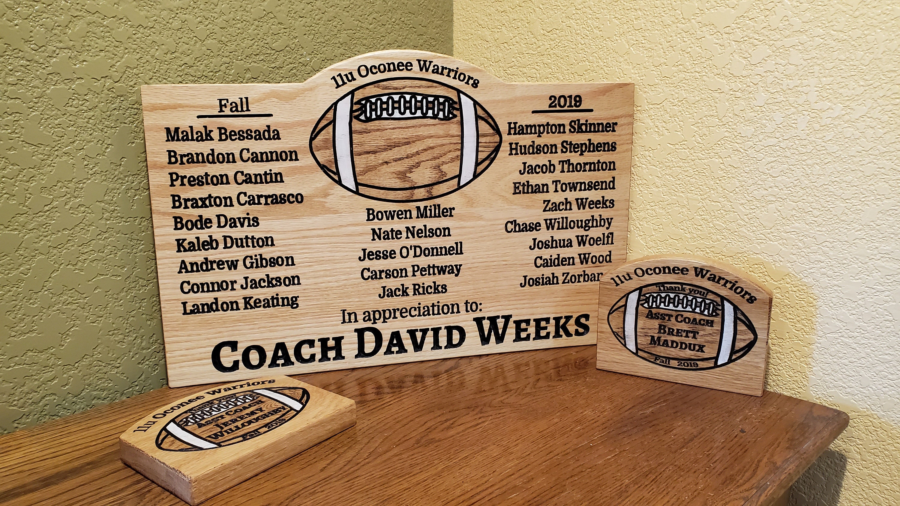 Asstant Coach Thank You Gift Plaque Appreciation Sign Engraved Routed ...