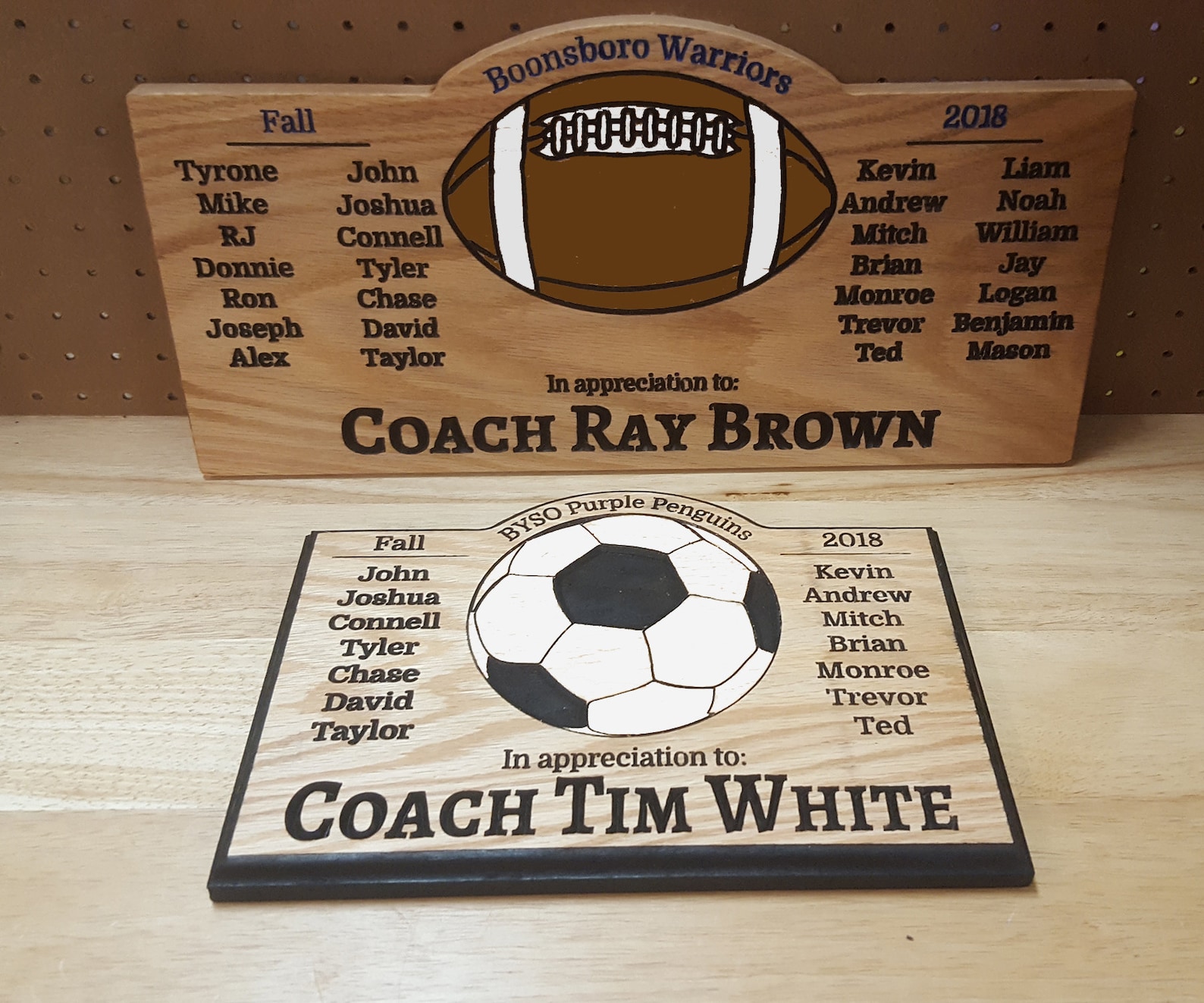 Coach Thank You Gift Plaque Appreciation Sign Engraved Routed Oak ...