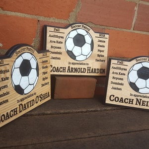 Coach Thank You Gift Plaque Appreciation Sign Engraved Routed Oak ...