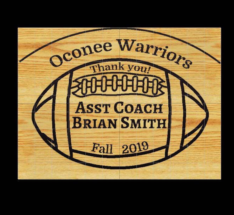 Asstant Coach Thank You Gift Plaque Appreciation Sign Engraved Routed ...