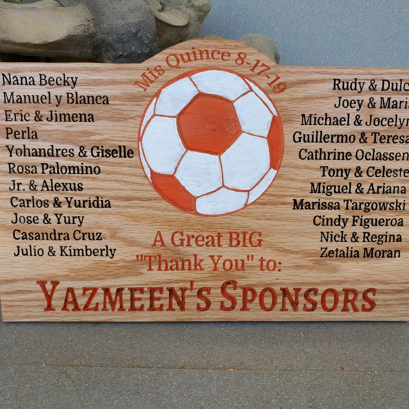 Team Sponsor Plaque - Etsy