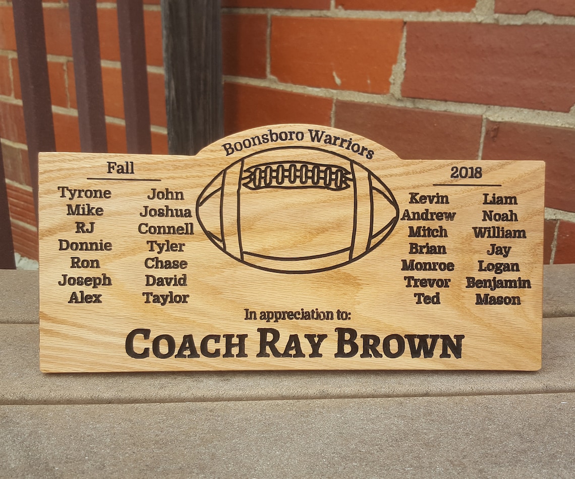 Coach Thank You Gift Plaque Appreciation Sign Engraved Routed - Etsy