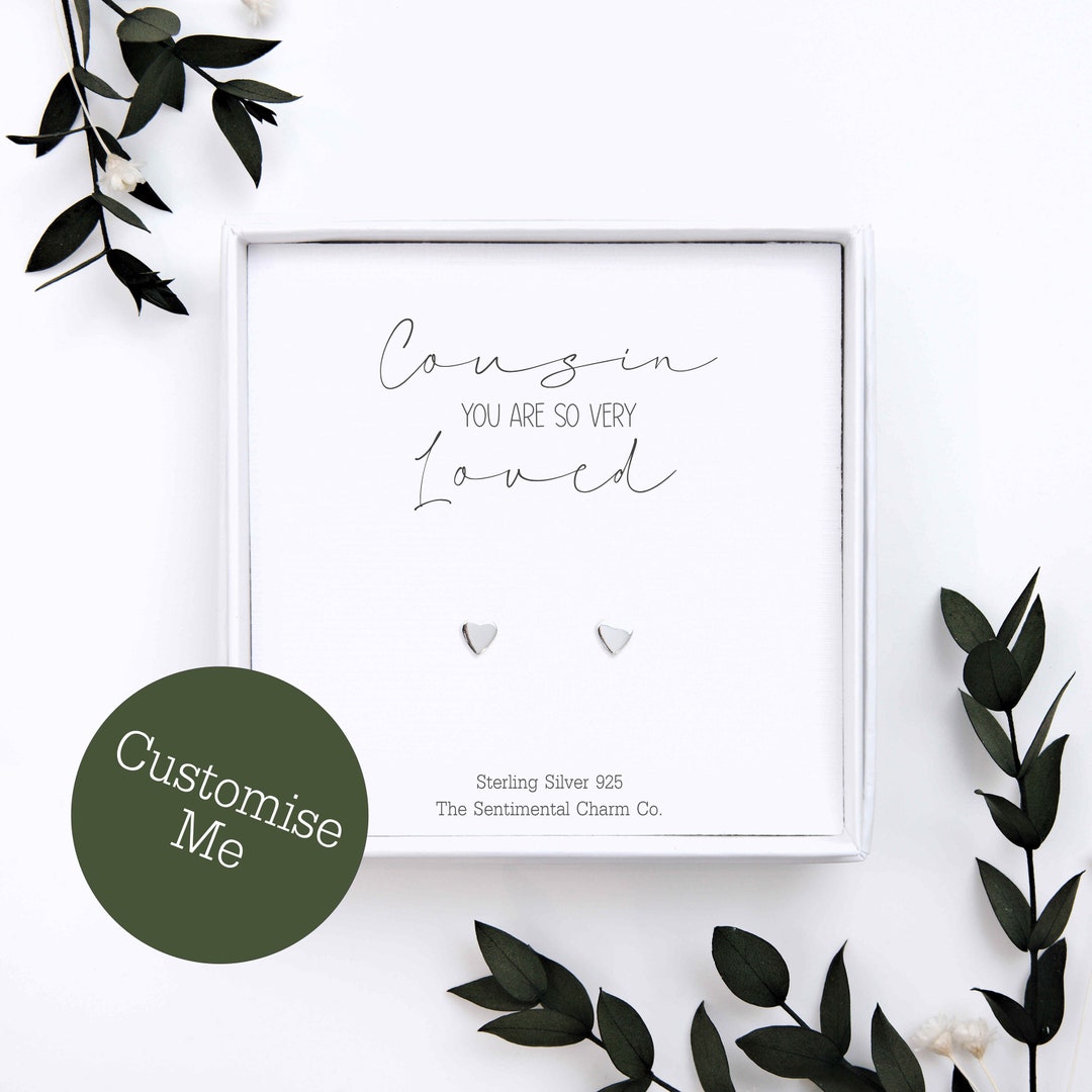 TSCC0200 Custom Cousin Earrings Genuine Sterling Silver 925 Studs You ...