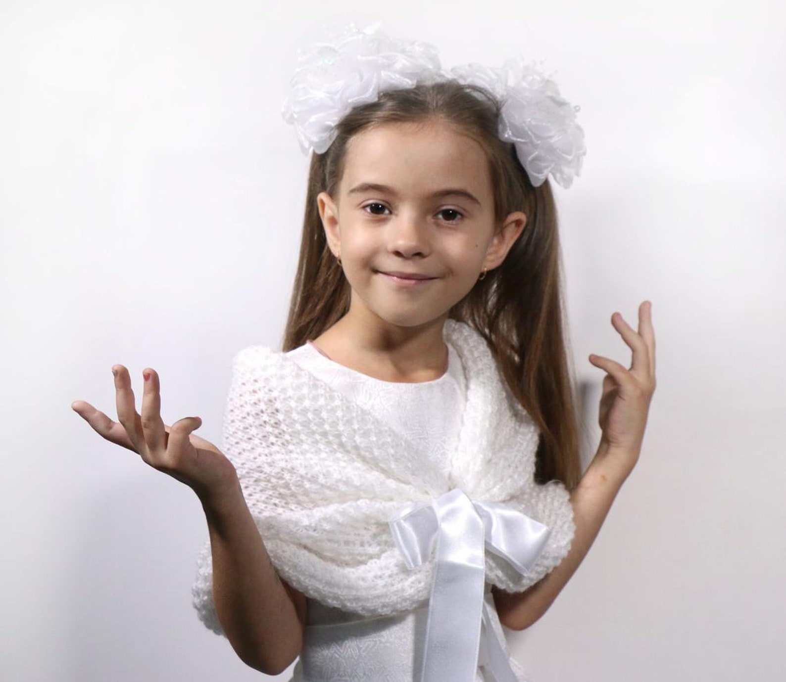 First Communion Bolero Shoulder Shawl Girls Wrap Shrug First | Etsy