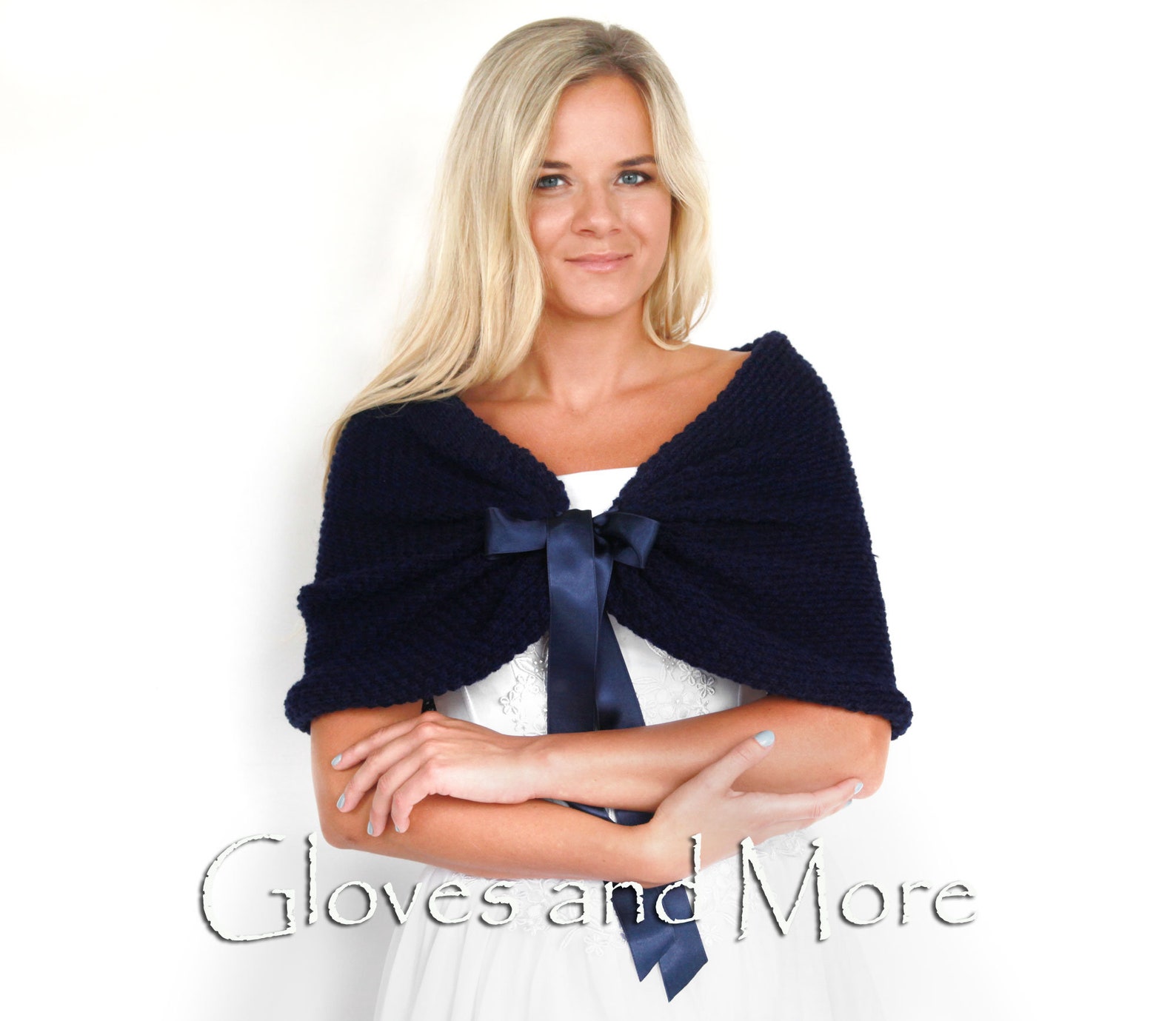 Dark Blue Bridesmaid Shawl Blue Wedding Wrap Bridal Shawl - Etsy