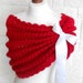 Red Bridal Shawl Wedding Wrap Scarlet Red Bridal Cover up - Etsy