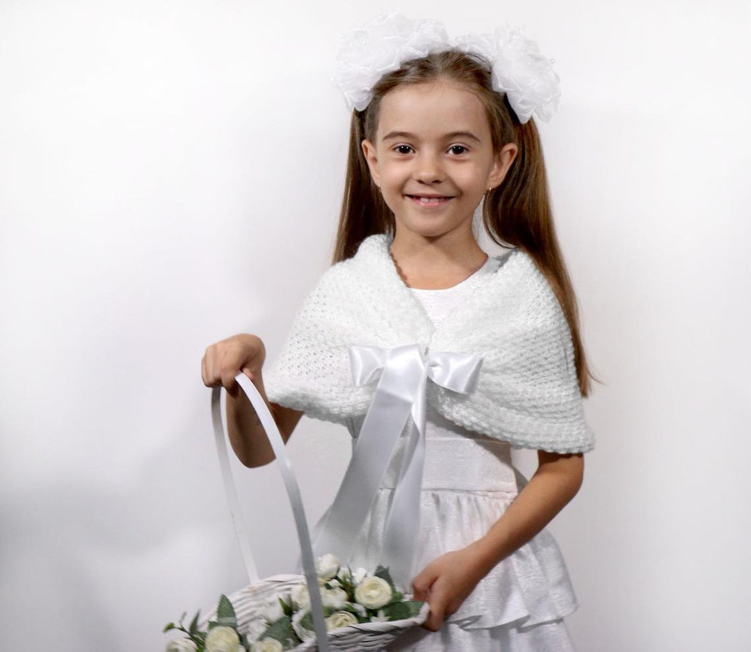 First Communion Bolero Shoulder Shawl Girls Wrap Shrug First - Etsy