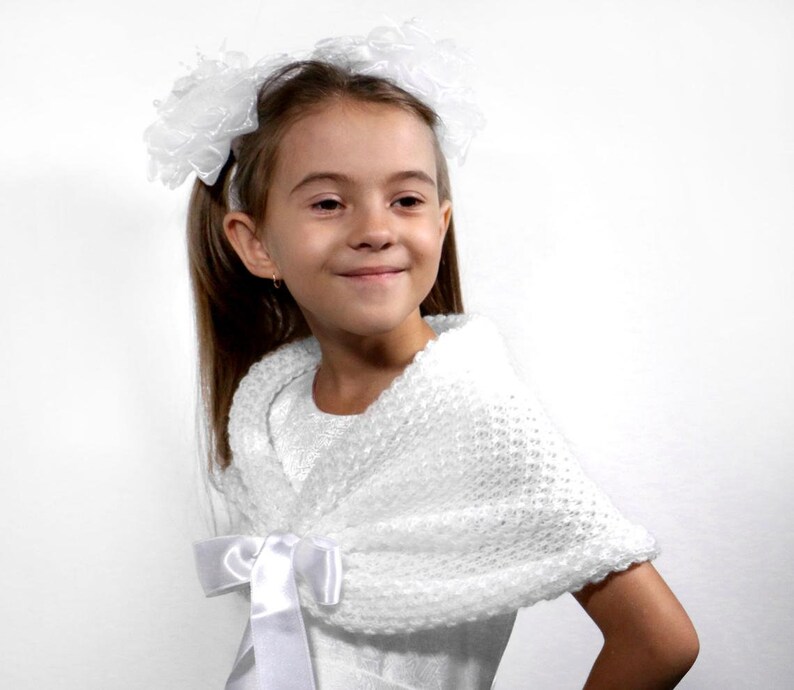 First Communion Bolero Shoulder Shawl Girls Wrap Shrug First | Etsy
