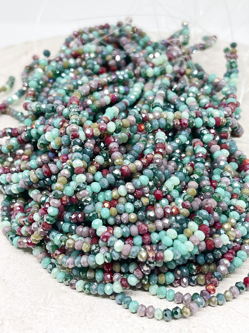 Ein Strang Glasschliffperlen Kristallperlen 2mm - Etsy.de