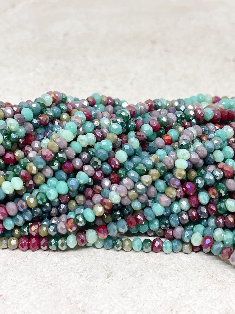 Ein Strang Glasschliffperlen Kristallperlen 2mm - Etsy.de