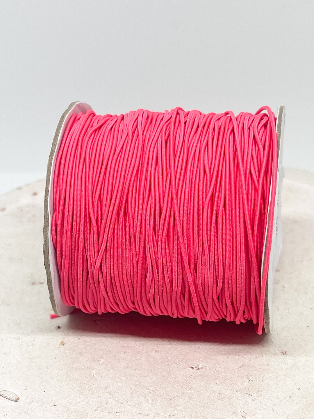 Elastic Band, Rubber Band 0.8 Mm/1 Mm/2 Mm, 5 Meters of Band, Neon Pink ...