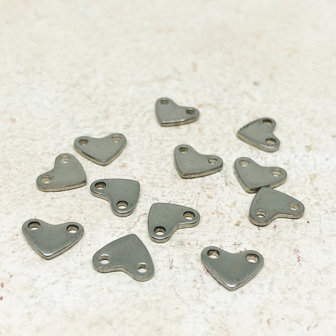 12 Pc Heart Connector, Stainless Steel Heart Connector, Stainless Steel ...