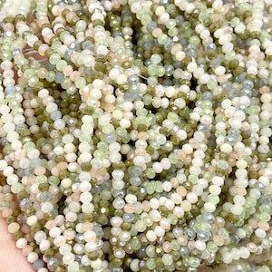 Ein Strang Glasschliffperlen, Kristallperlen 2mm Schmuckherstellung ...