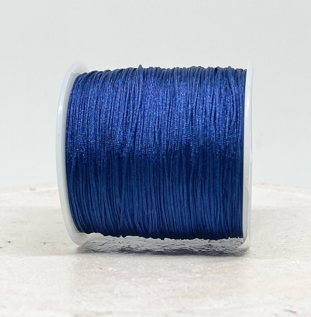 10 M Macramé Ribbon Navy Blue, Macrame Cord Dark Blue, Jewelry Ribbon ...