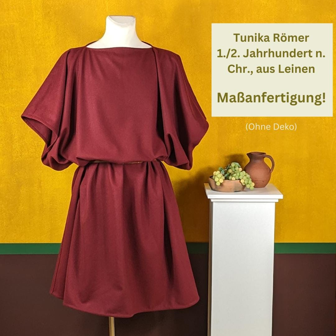 Roman Linen Tunic, Made to Measure, Partly Machine-sewn (color as ...