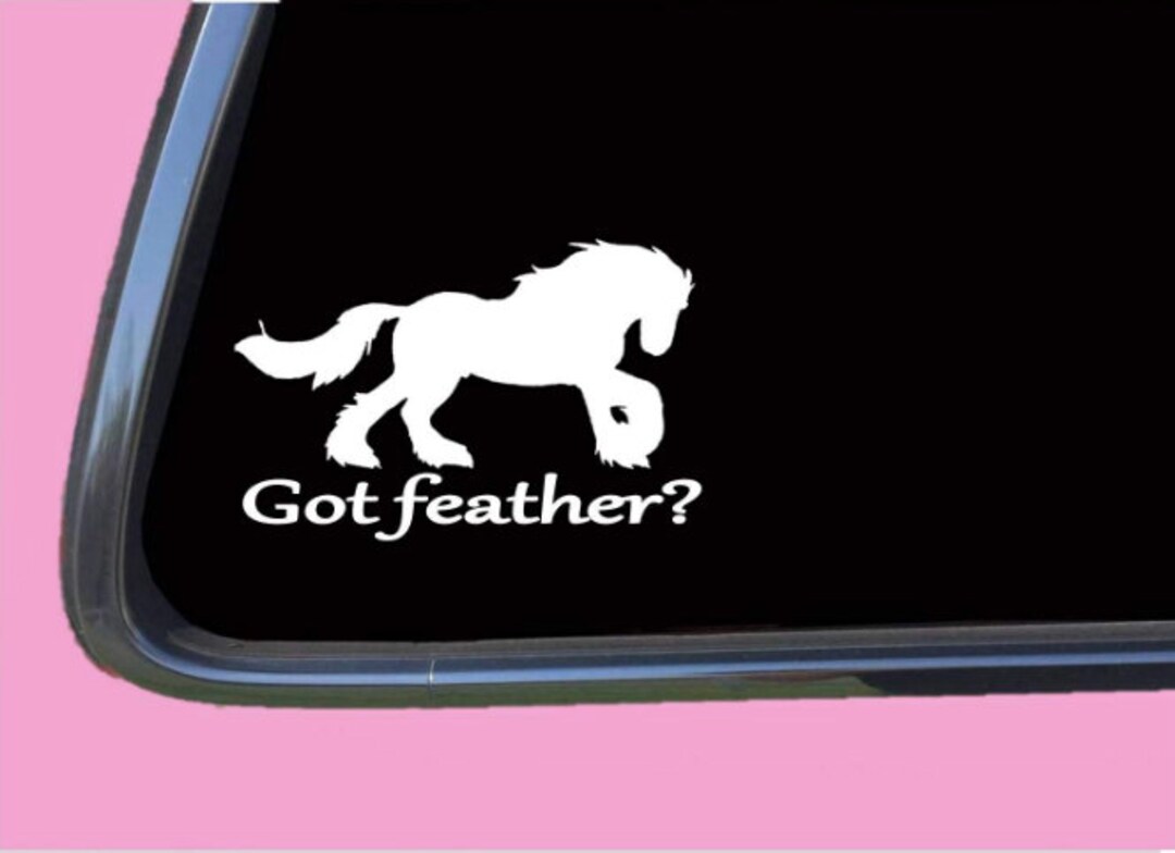 Gypsy Vanner Horse Got Feather Sticker TP 1302 Vinyl Decal - Etsy