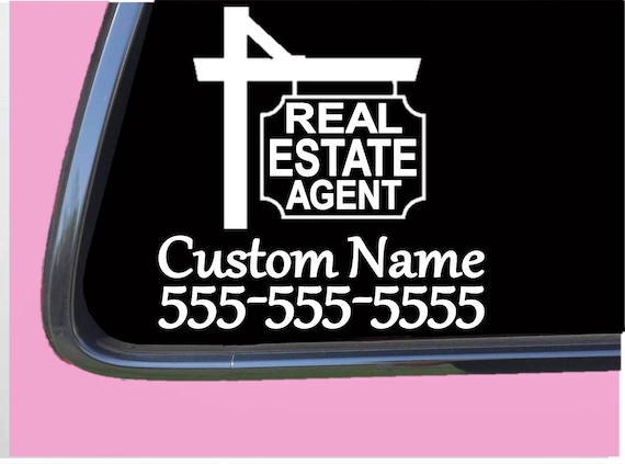Custom Real Estate Sticker TP 1193 Decal Agent Sales Auction - Etsy