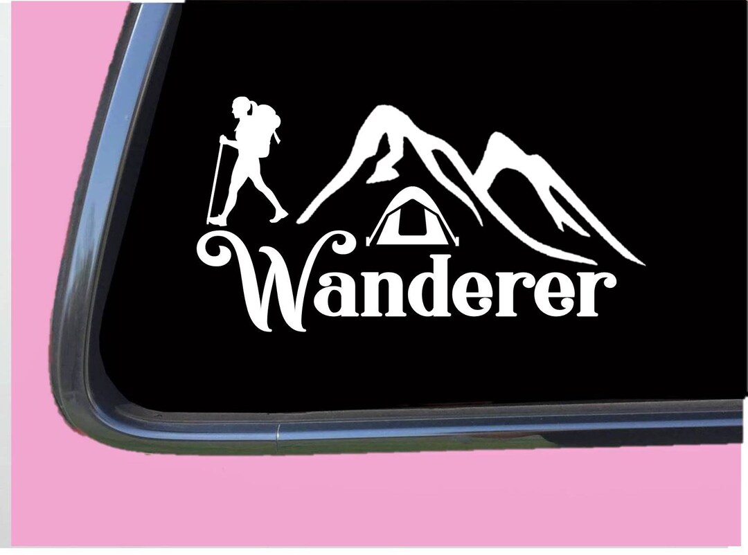 Wanderer TP033 Vinyl Decal Sticker Camper Boots Trail Sleeping Bag - Etsy