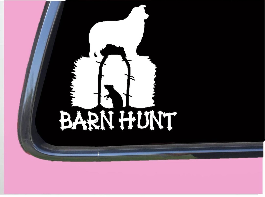 Aussie Barn Hunt TP 533 Vinyl Decal Sticker Rat Tubes Book Tshirt ...