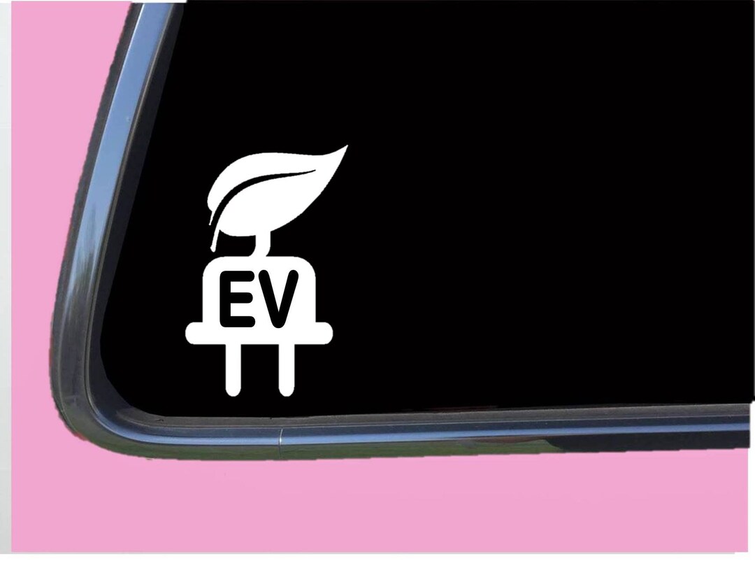 Ev Plug Leaf Sticker Decal TP 944 Electric Vehicle Hybrid Car - Etsy