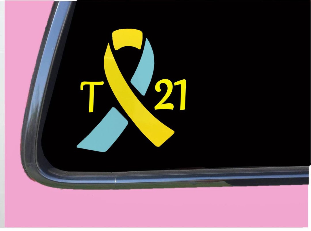 T21 Ribbon Decal TP164 Tall Vinyl Down Syndrome Chromosome Stickers - Etsy
